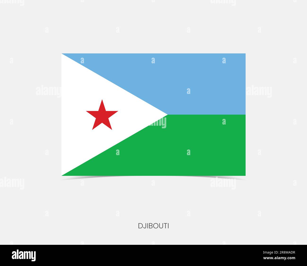 Djibouti flag map Stock Vector Images - Alamy