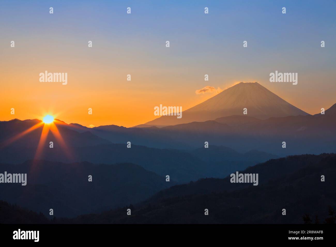 Sunrise at the Mount Fuji Stock Photo - Alamy