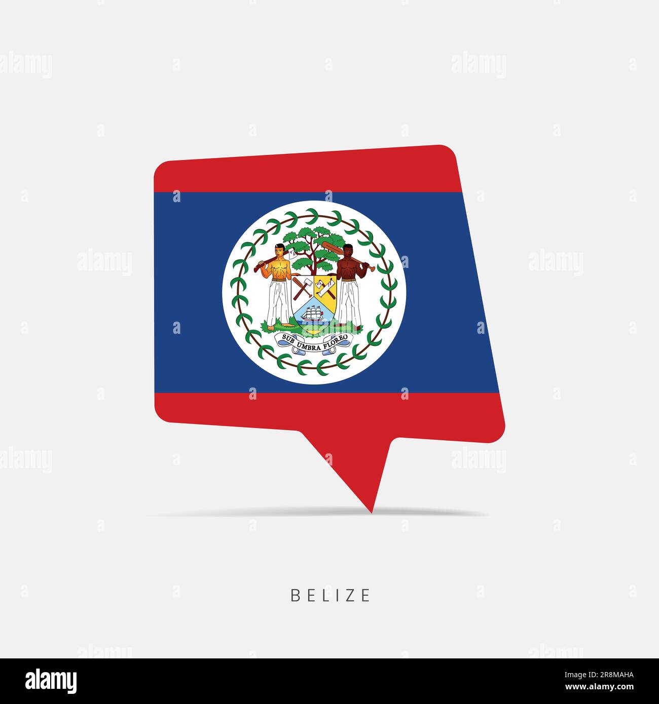 Belize flag bubble chat icon Stock Vector Image & Art - Alamy