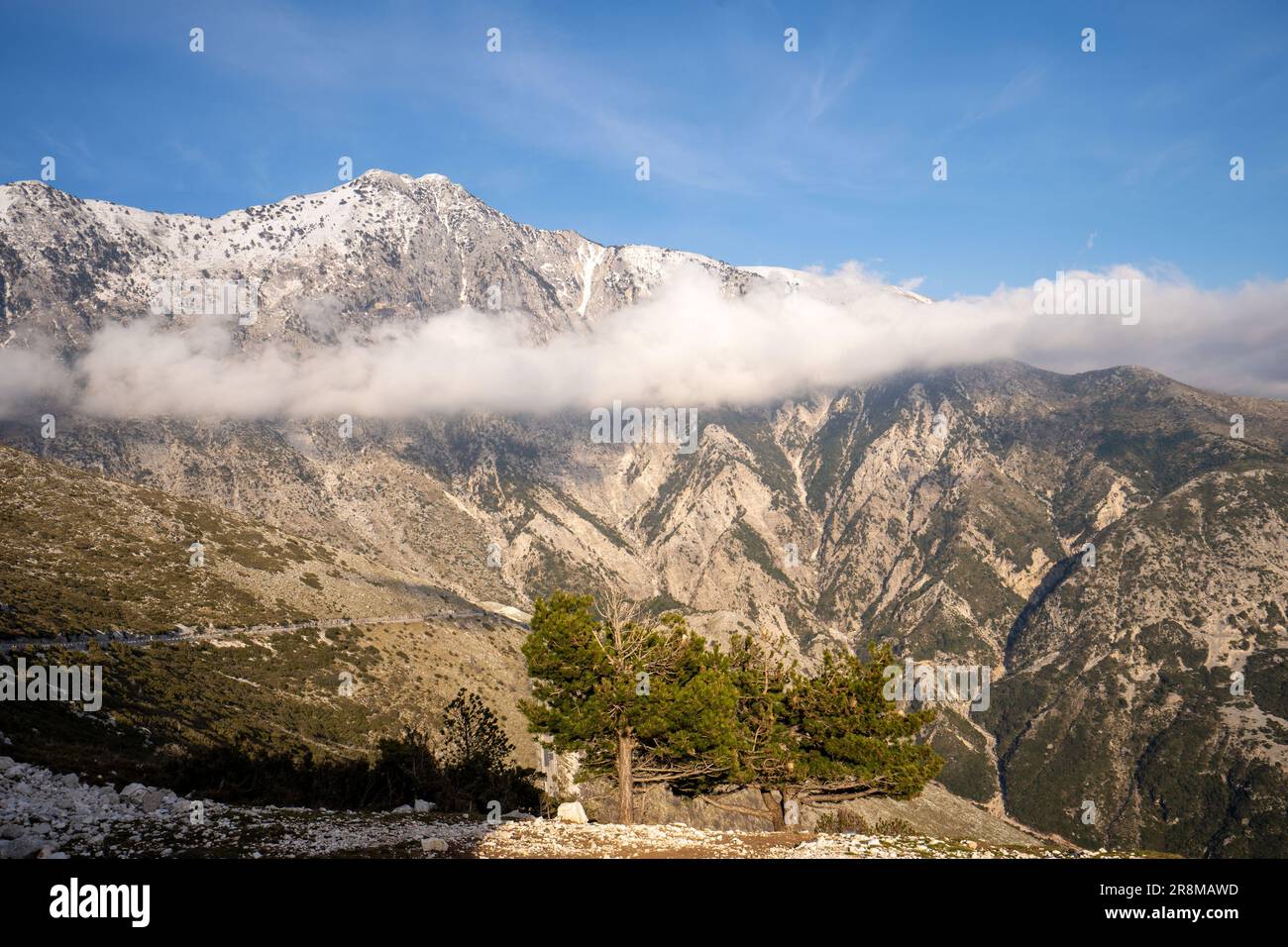 Beautiful mountain valley with gentle hills and clouds Stock Photo - Alamy