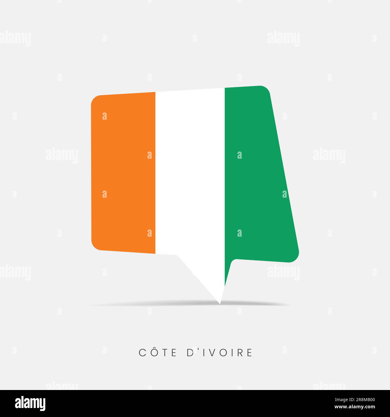 Cote dIvoire flag bubble chat icon Stock Vector Image & Art - Alamy
