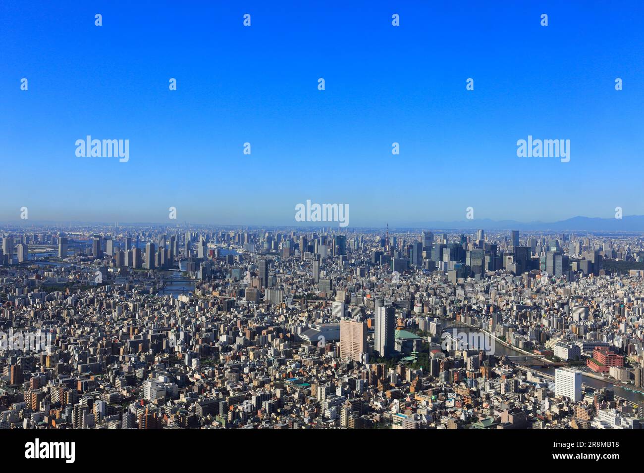 Tokyo Tower and buildings viewed from the Tokyo Skytree Stock Photo - Alamy