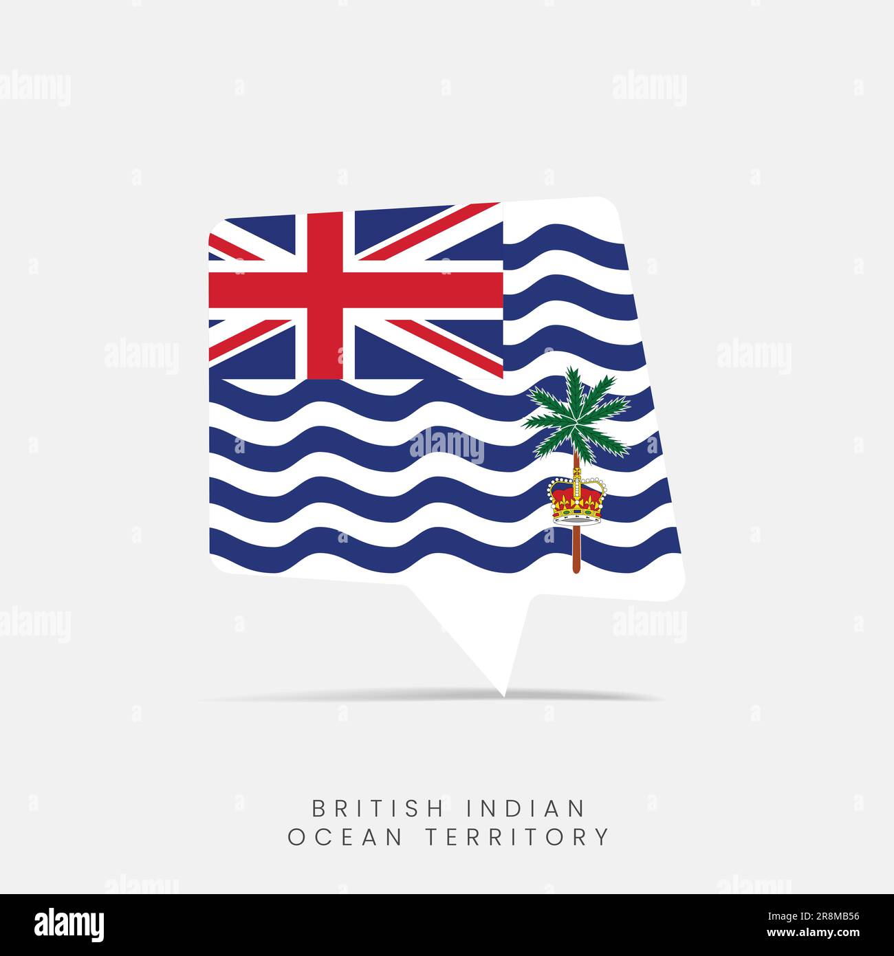 British Indian Ocean Territory flag bubble chat icon Stock Vector Image ...