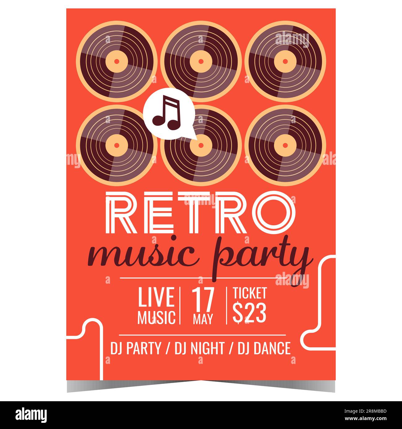 Retro dance illustration hi-res stock photography and images - Alamy