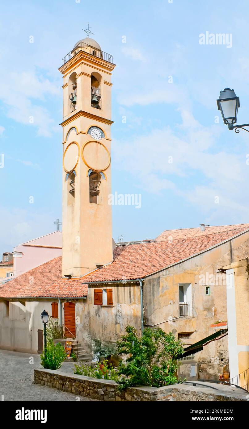 The tall slender bell tower of the historic Annunciation Church ...