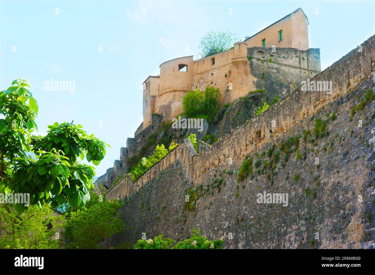 The medieval stone ramparts of the Citadel, one of the most notable ...