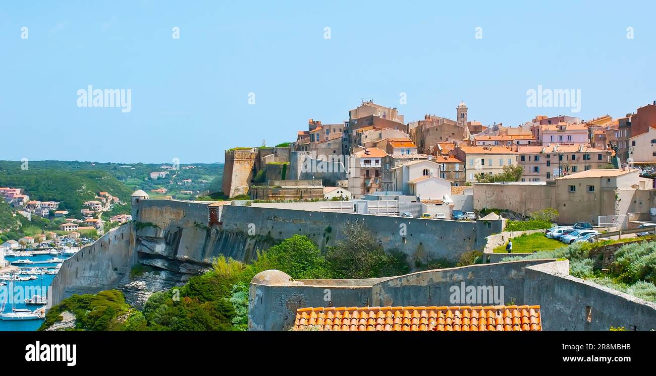 The picturesque view of the upper town (Ville Haute), surrounded by ...