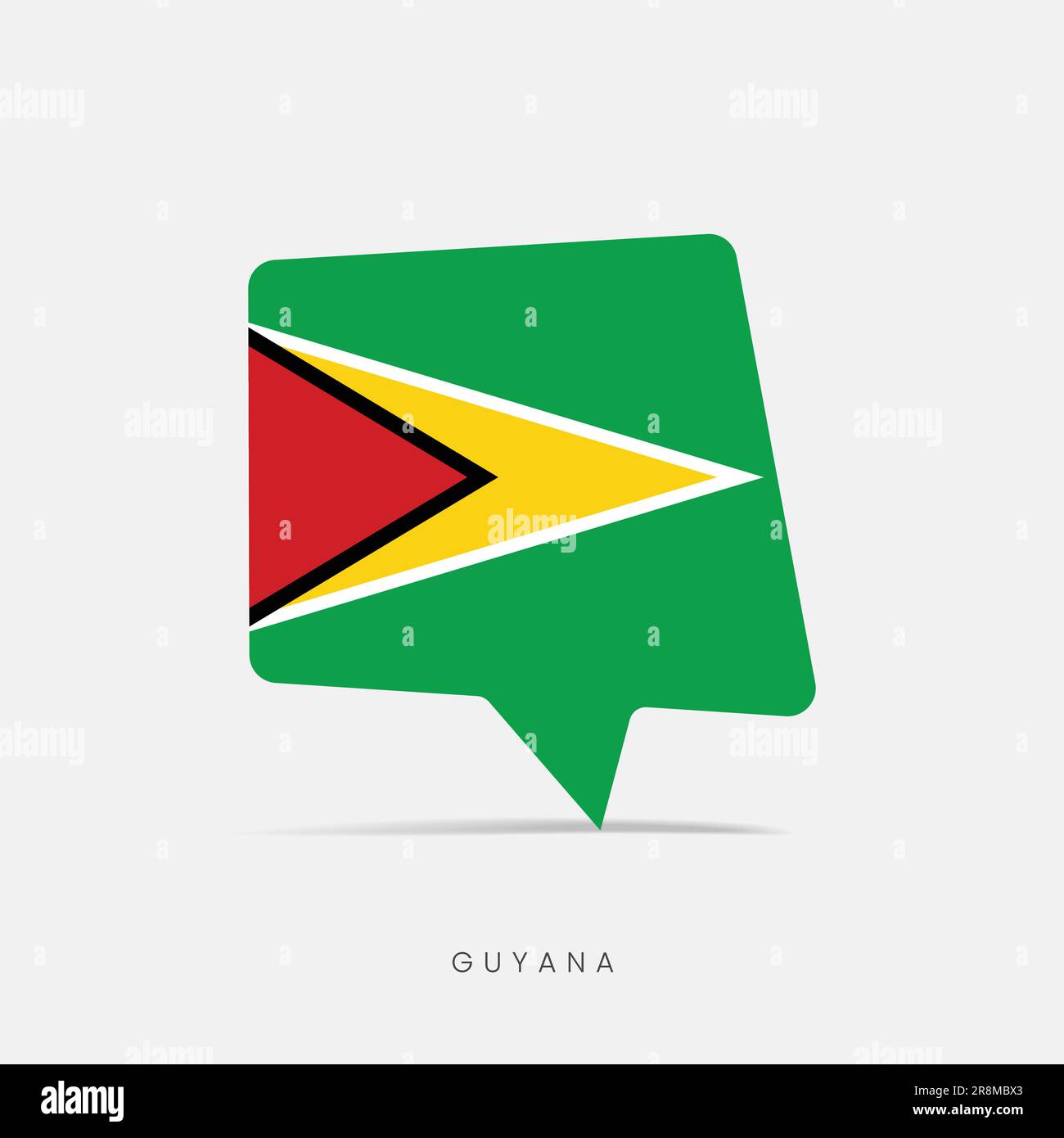 Guyana flag bubble chat icon Stock Vector Image & Art - Alamy