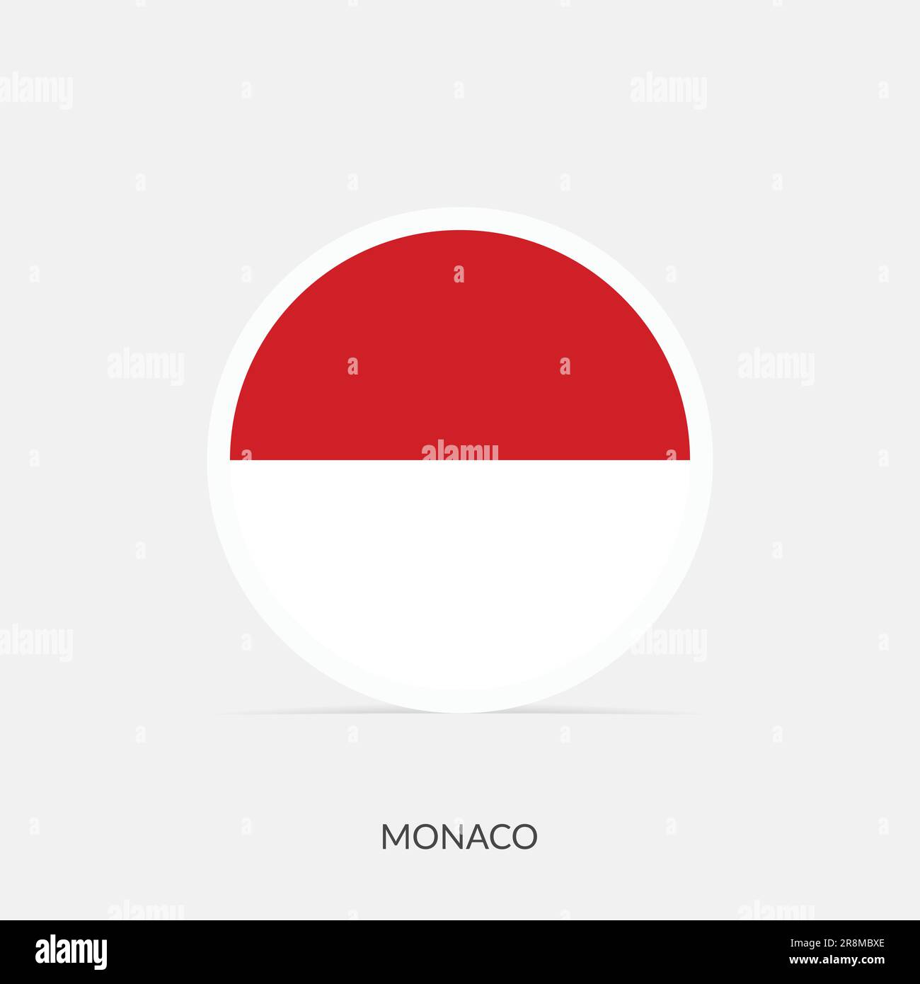 Flag of the principality of monaco Stock Vector Images - Alamy