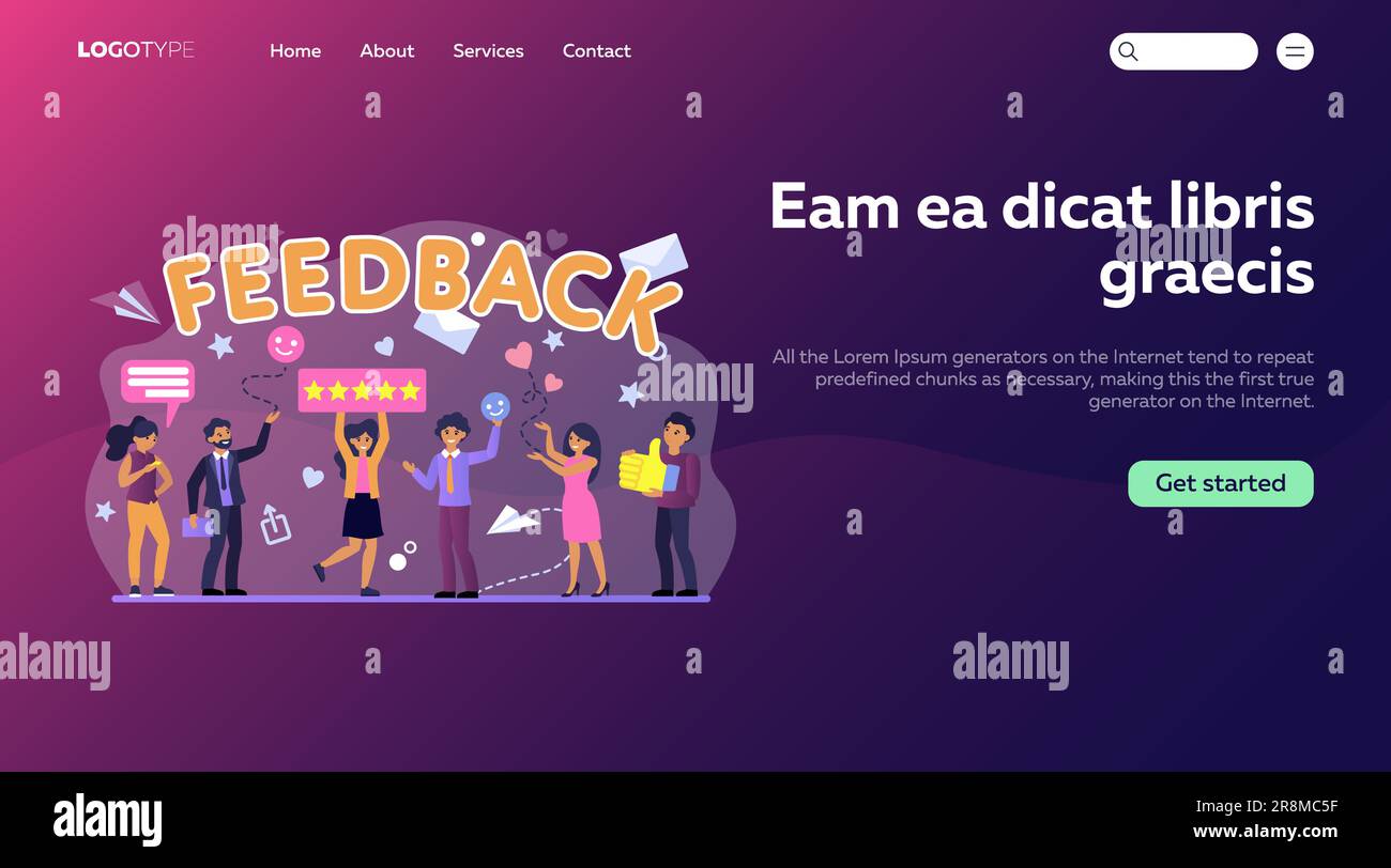 Customer feedback assessment flat vector illustration Stock Vector ...