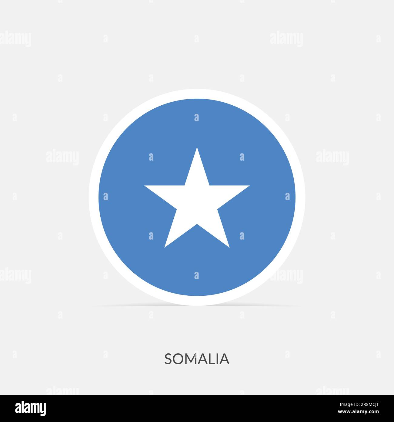 Somalia round flag icon with shadow Stock Vector Image & Art - Alamy