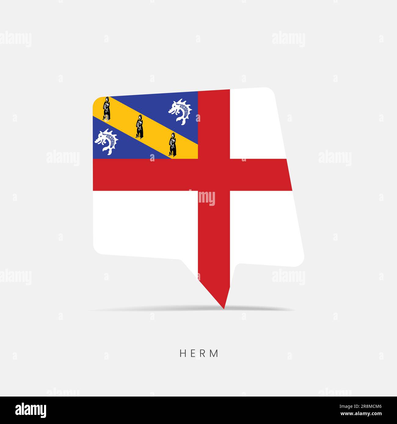 Herm island map hi-res stock photography and images - Alamy