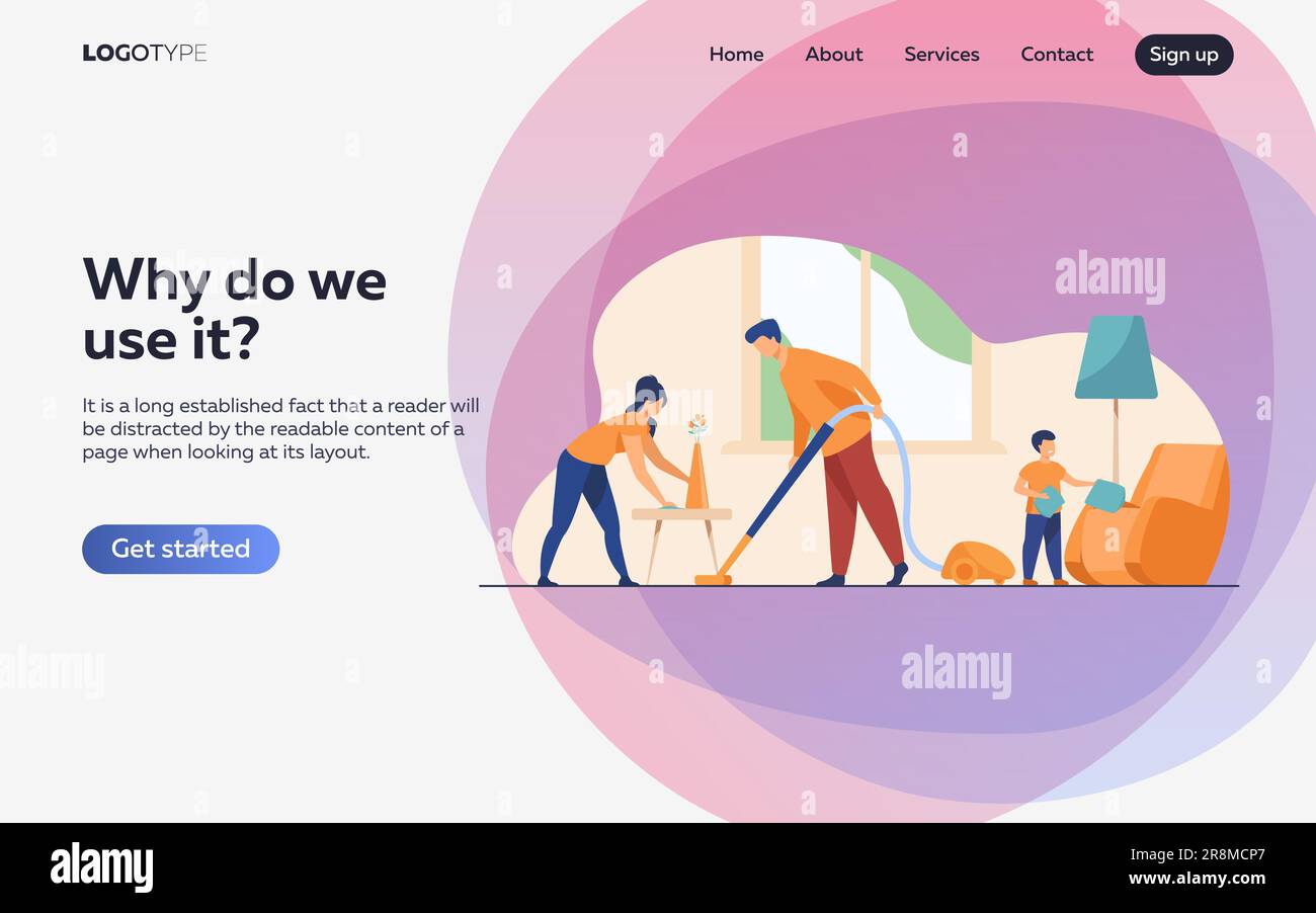 Family housekeeping Stock Vector Images - Alamy