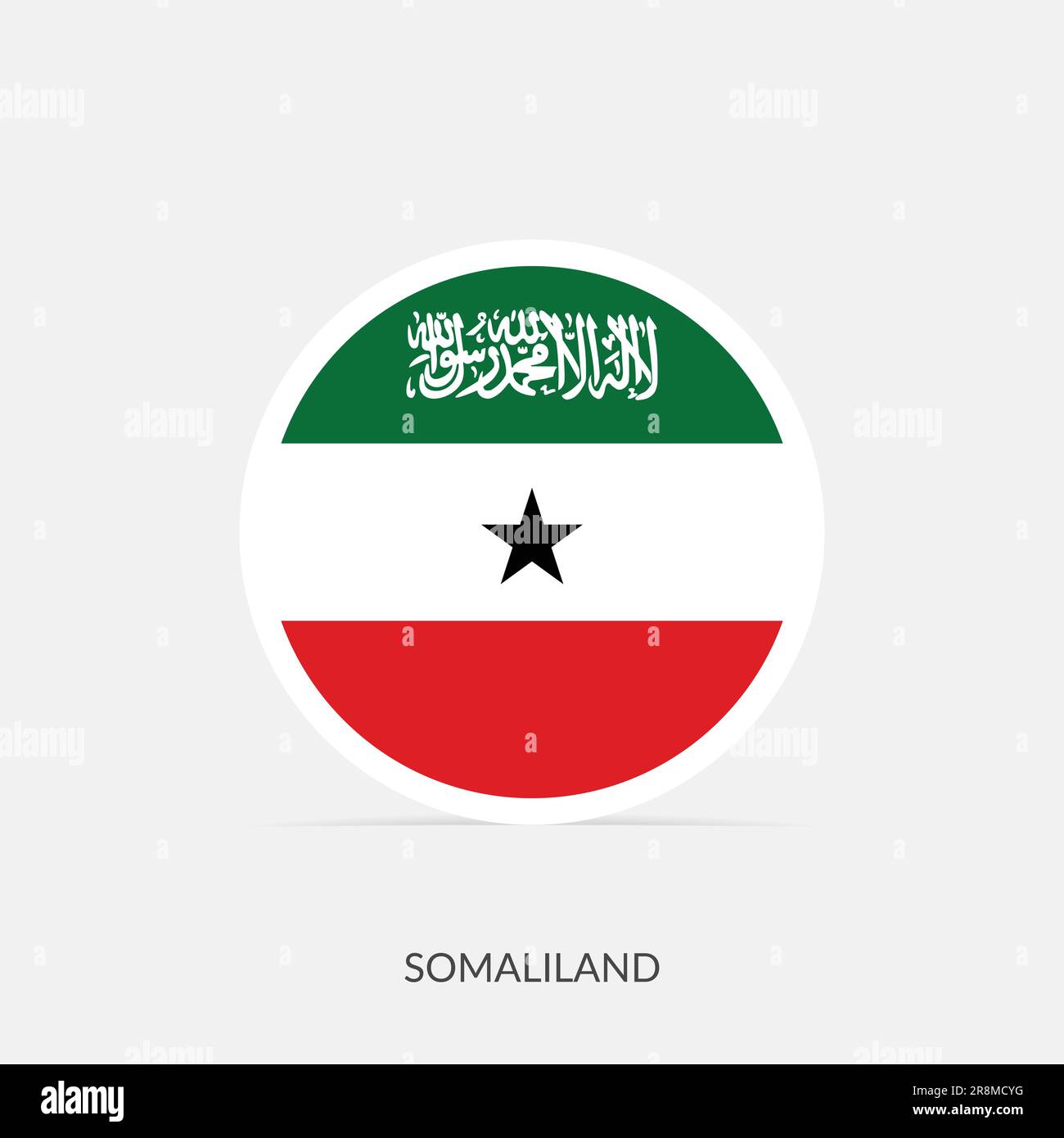 Somaliland round flag icon with shadow Stock Vector Image & Art - Alamy