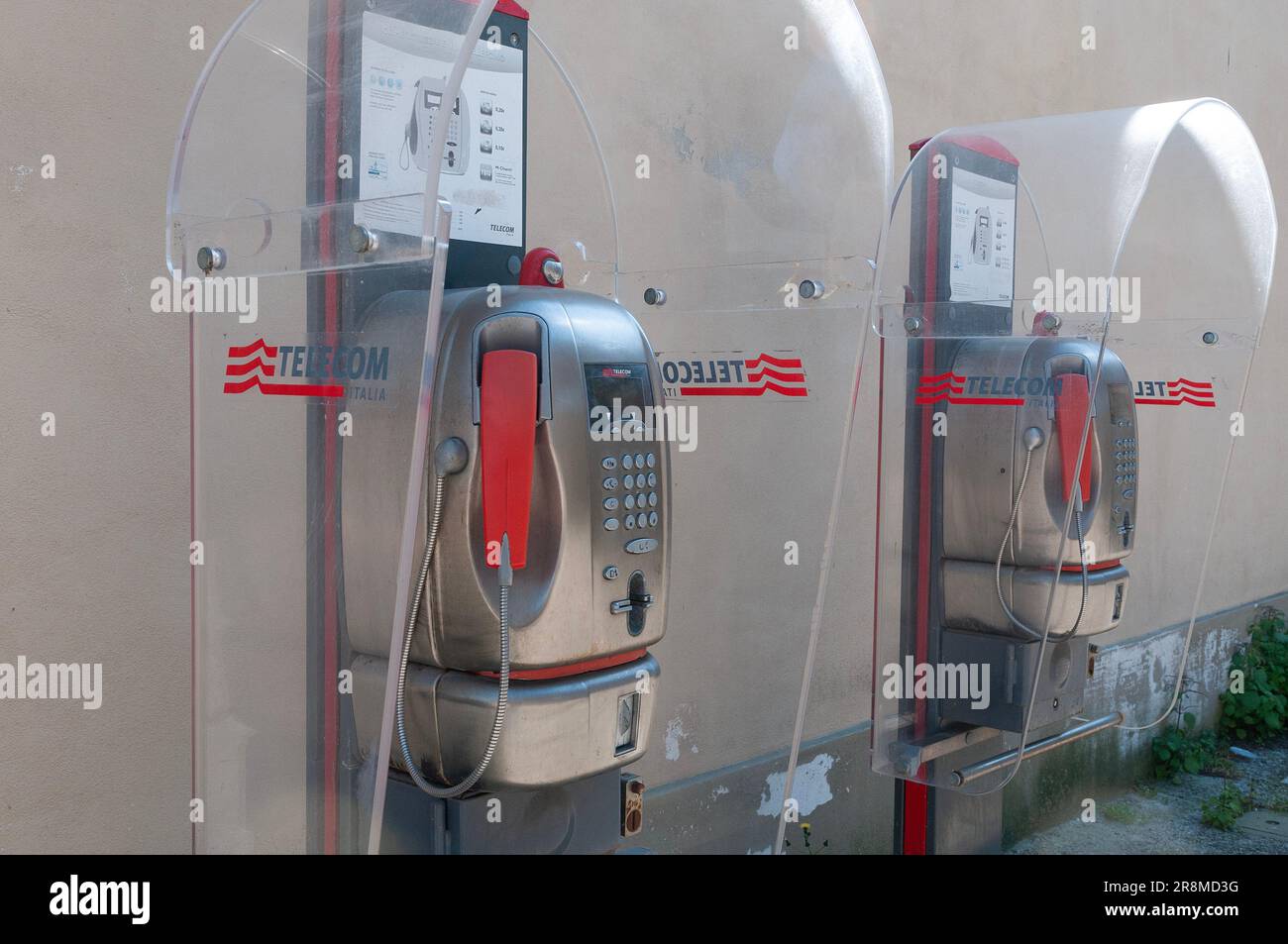 Pisa, Italy - June 22, 2023 - Telecom Italia public phone booths Stock ...