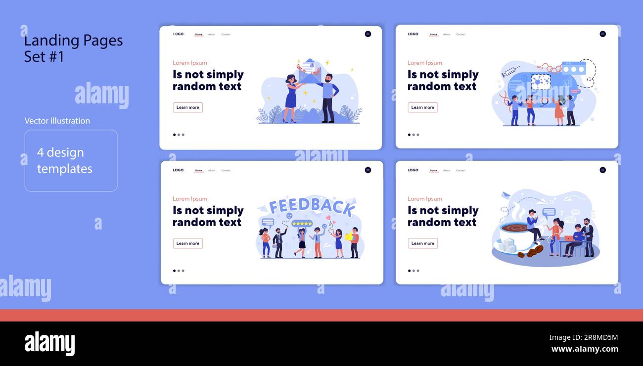 Set of people communicating and giving feedback Stock Vector Image ...