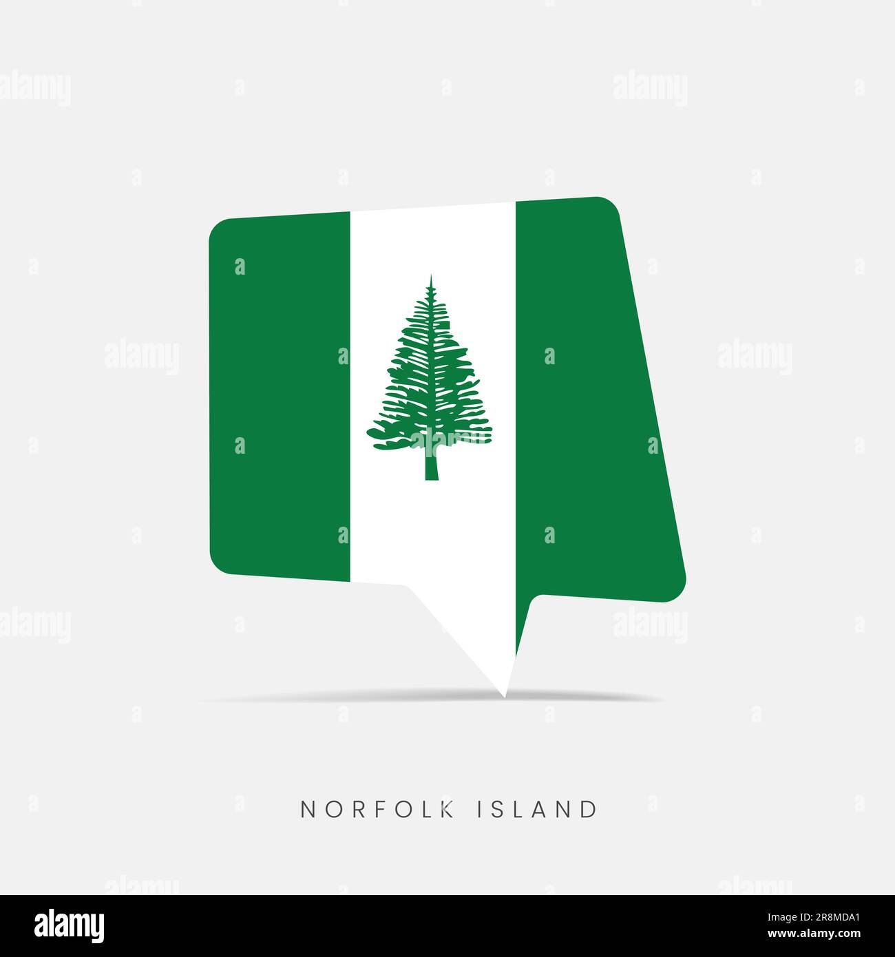 Norfolk Island flag bubble chat icon Stock Vector Image & Art - Alamy