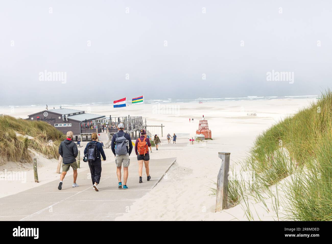 Terschelling, The Netherlands - June 10, 2023: People walking to the ...