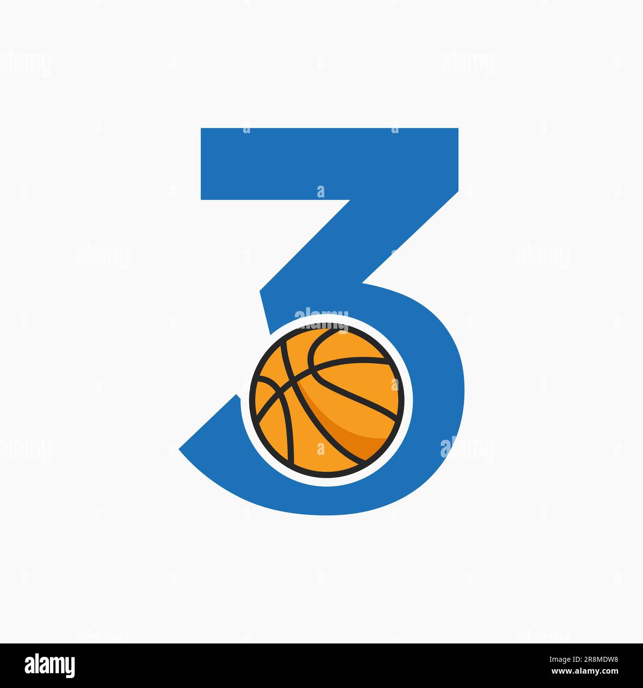 3 On 3 Basketball Tournament Logo