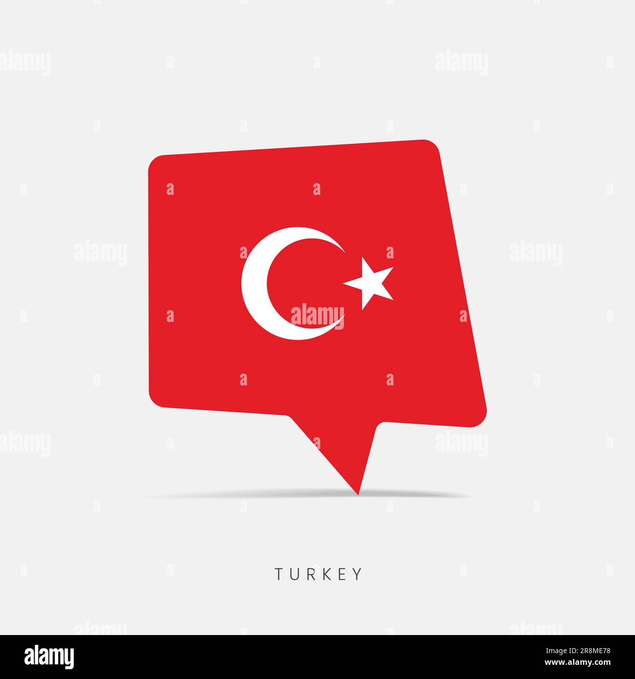 Turkey flag bubble chat icon Stock Vector Image & Art - Alamy