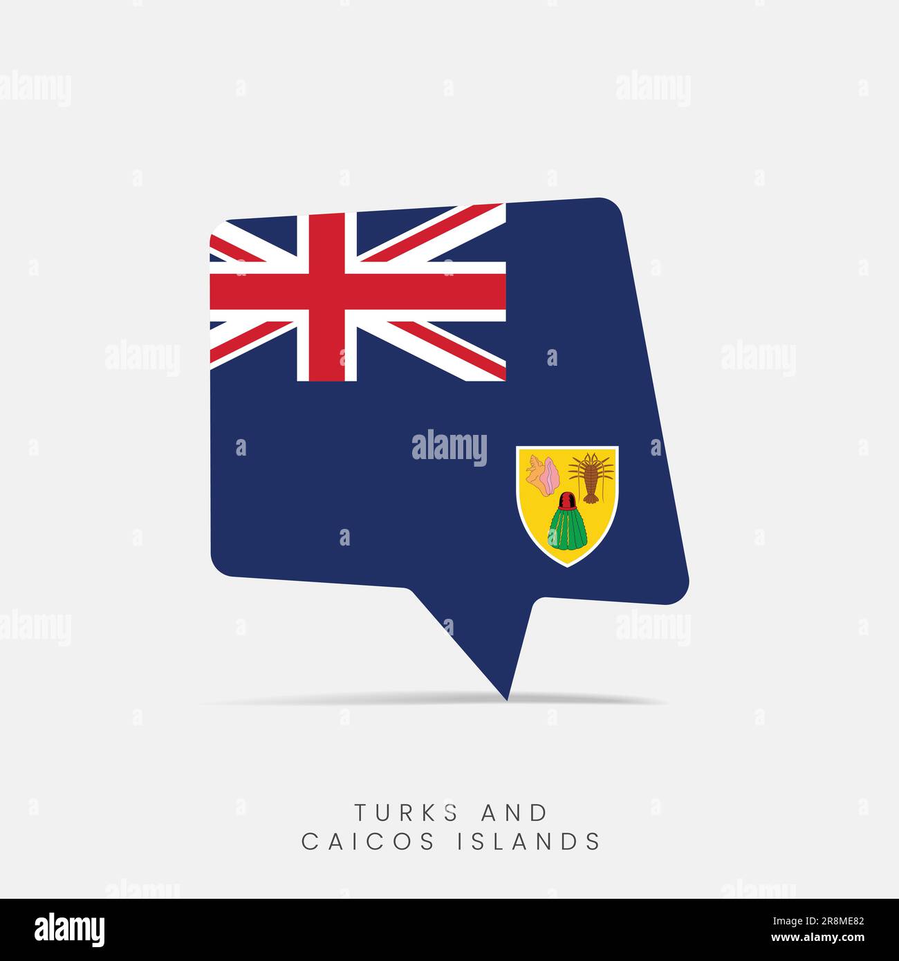 Turks and Caicos Islands flag bubble chat icon Stock Vector Image & Art ...