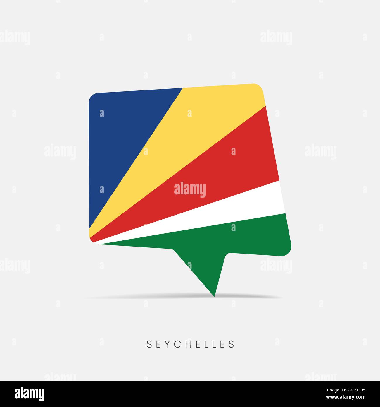 Seychelles flag bubble chat icon Stock Vector Image & Art - Alamy