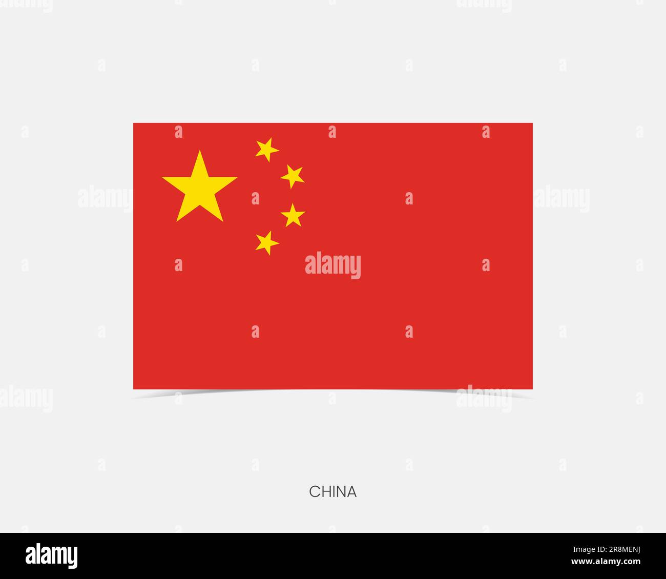 China Rectangle flag icon with shadow Stock Vector Image & Art - Alamy