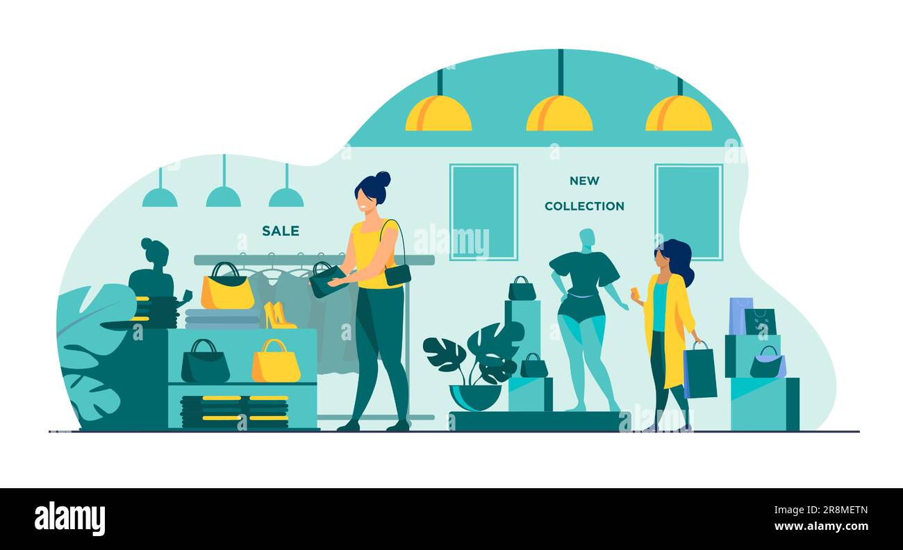 Inside of clothes shop Cut Out Stock Images & Pictures - Alamy