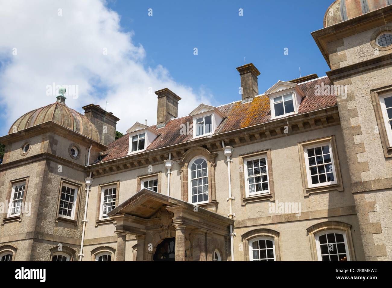 The rear view of Fowey Hall Hotel in Cornwall Stock Photo - Alamy