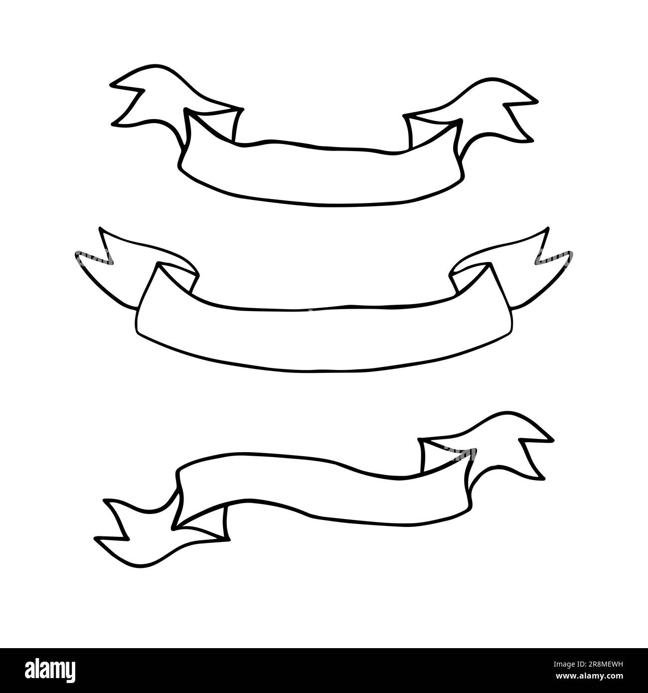 Banner ribbon frame doodles Vector for design Stock Vector Image & Art ...