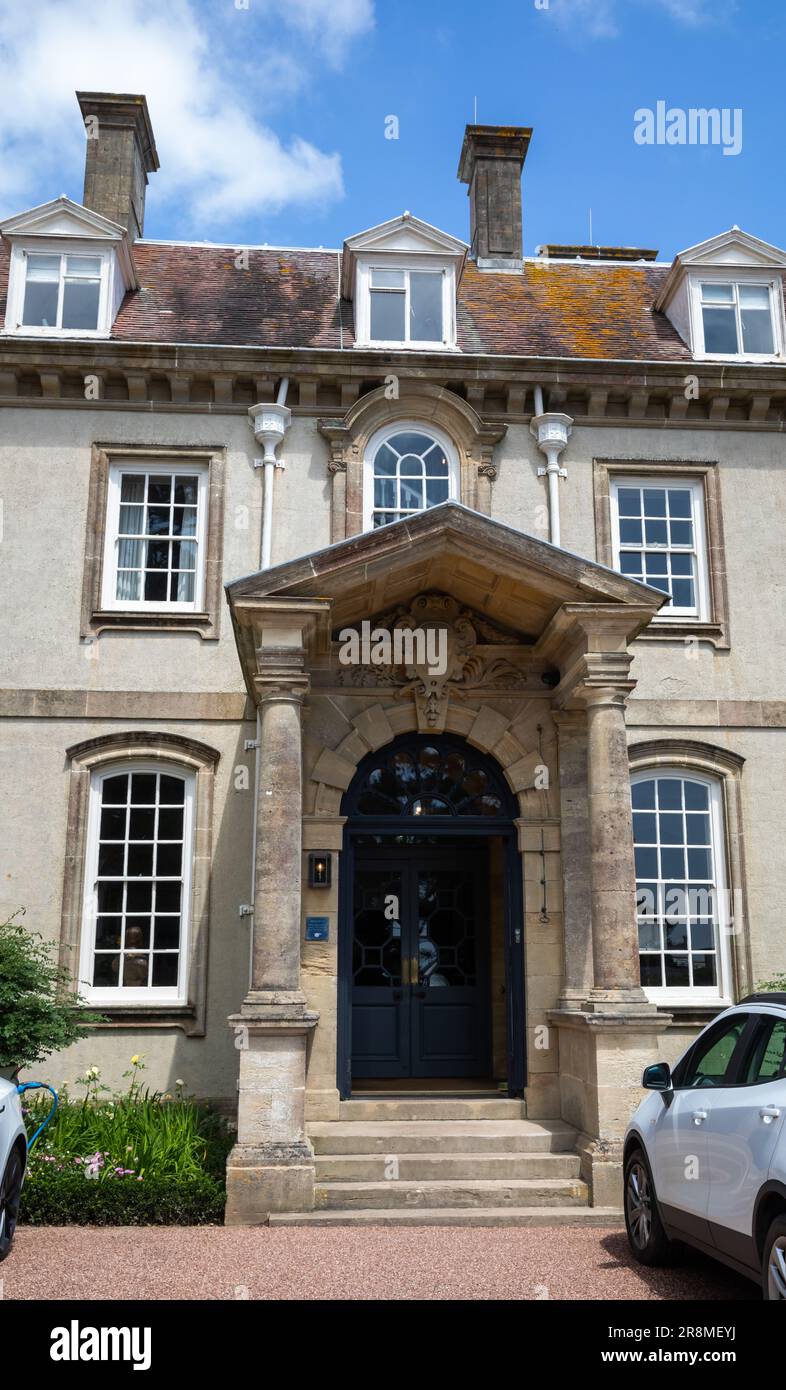 The entrance of Fowey Hall Hotel in Cornwall Stock Photo - Alamy