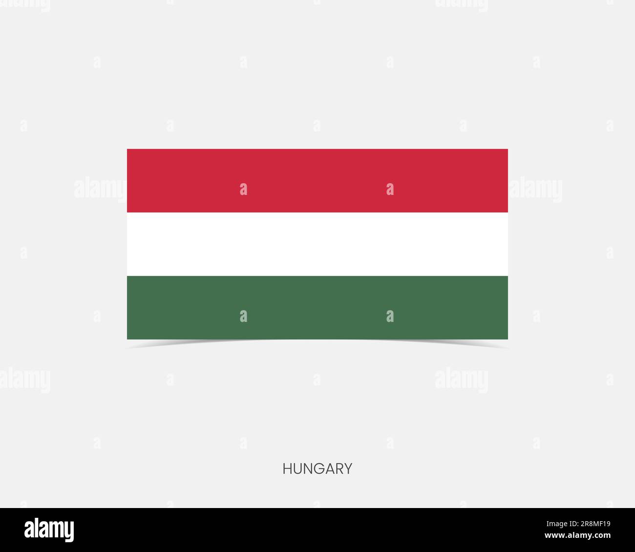 Hungary Rectangle flag icon with shadow Stock Vector Image & Art - Alamy