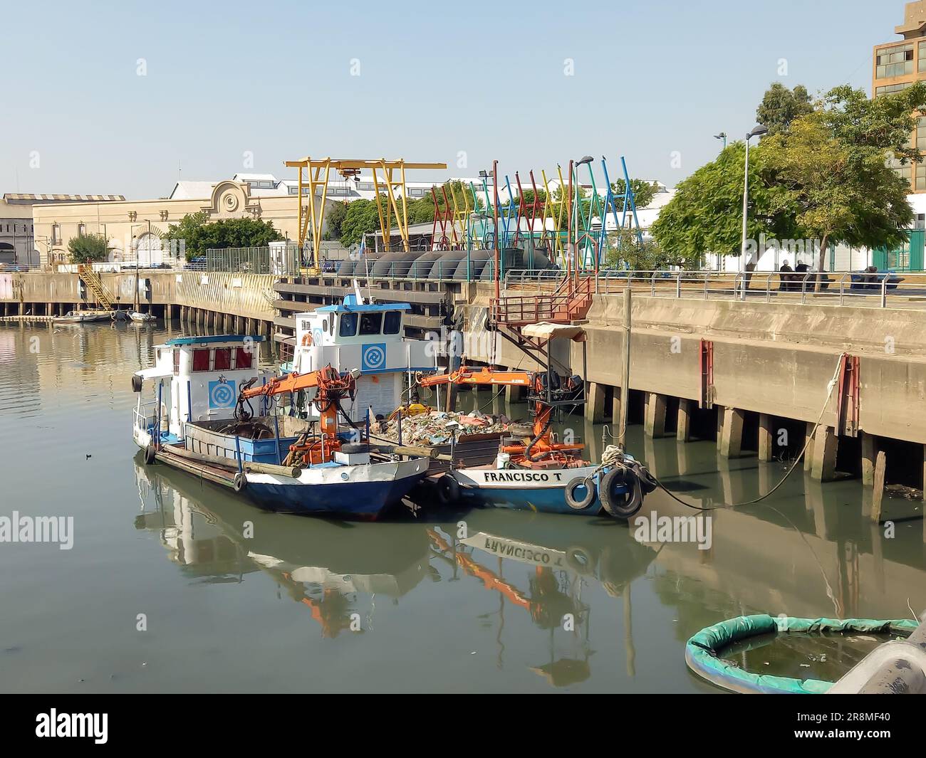 Moored barges hi-res stock photography and images - Alamy