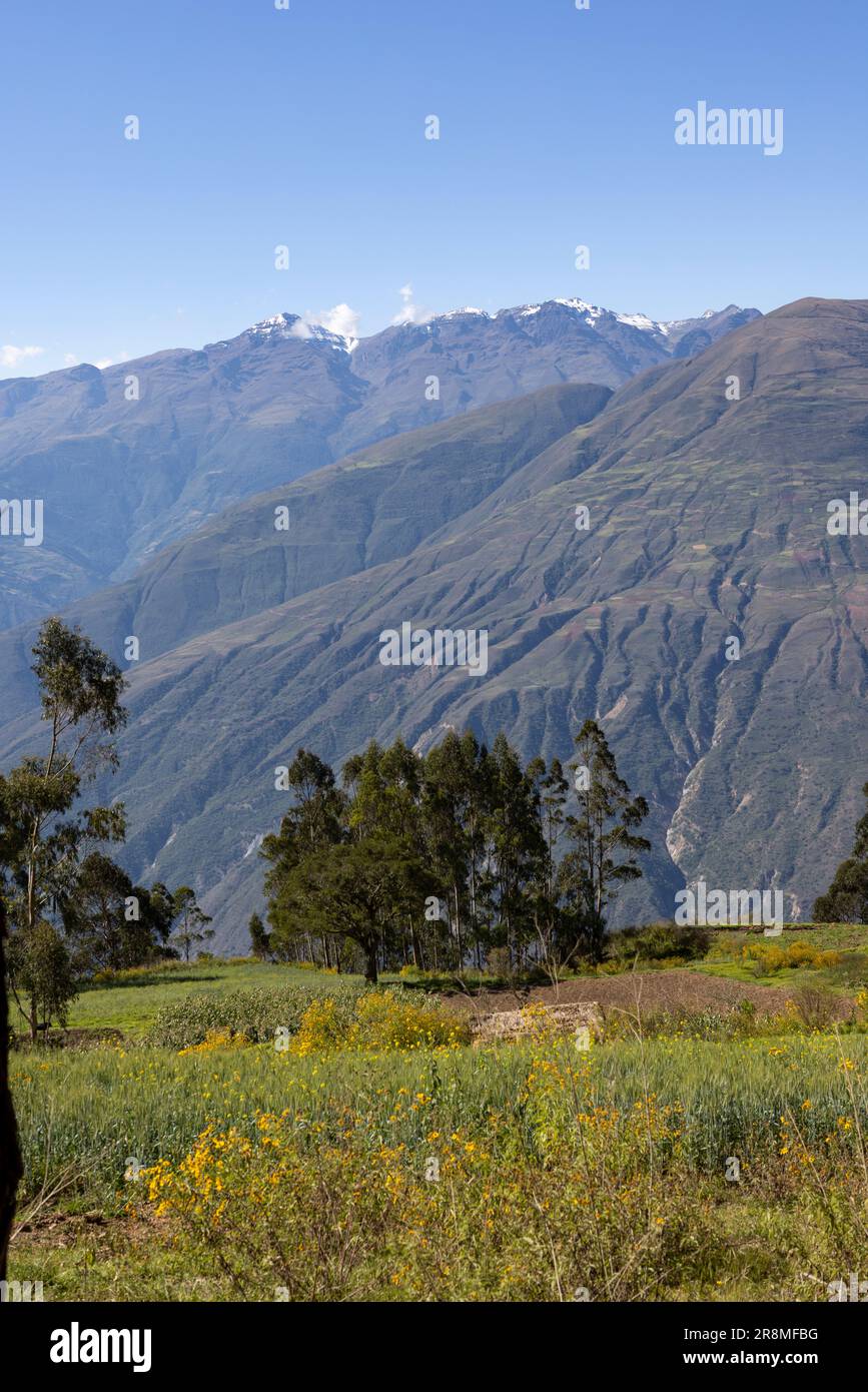 Scenic drive through a lush, forested and mountainous landscape in the ...