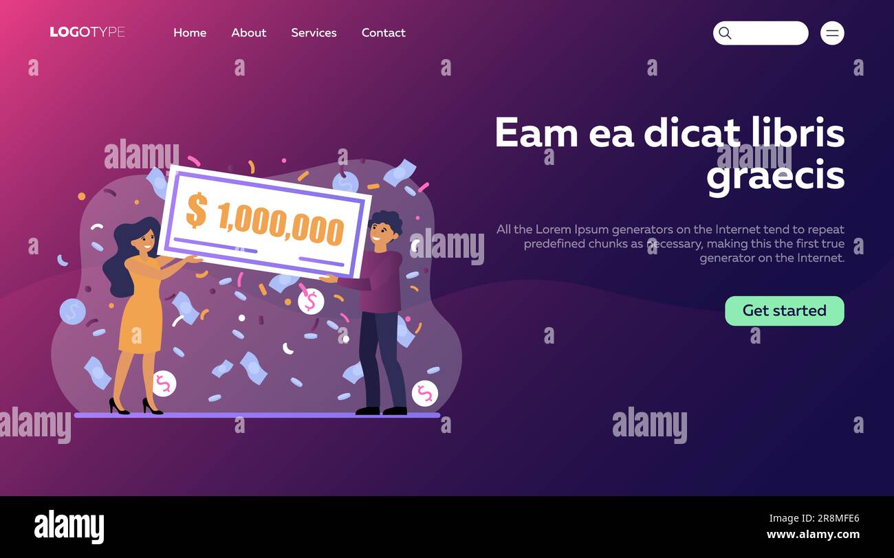 Lottery winning check Stock Vector Images - Alamy