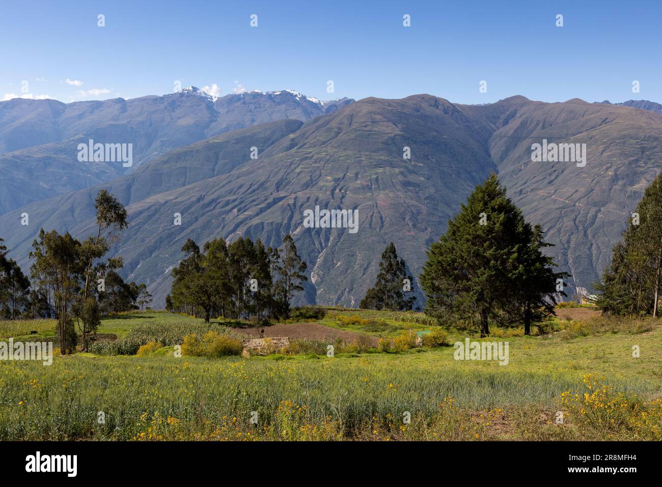 Scenic drive through a lush, forested and mountainous landscape in the ...