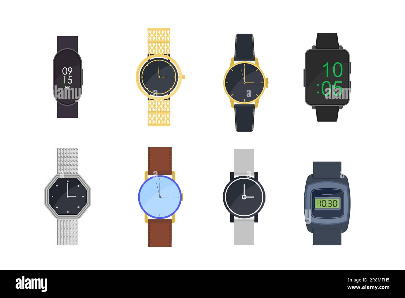 Wrist watches set Stock Vector Image & Art - Alamy