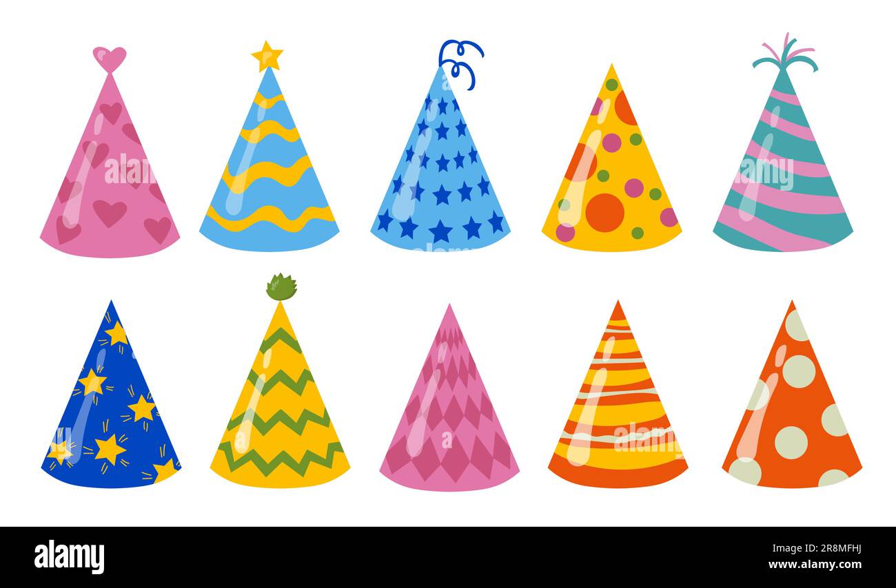 Birthday hats set Stock Vector Image & Art - Alamy