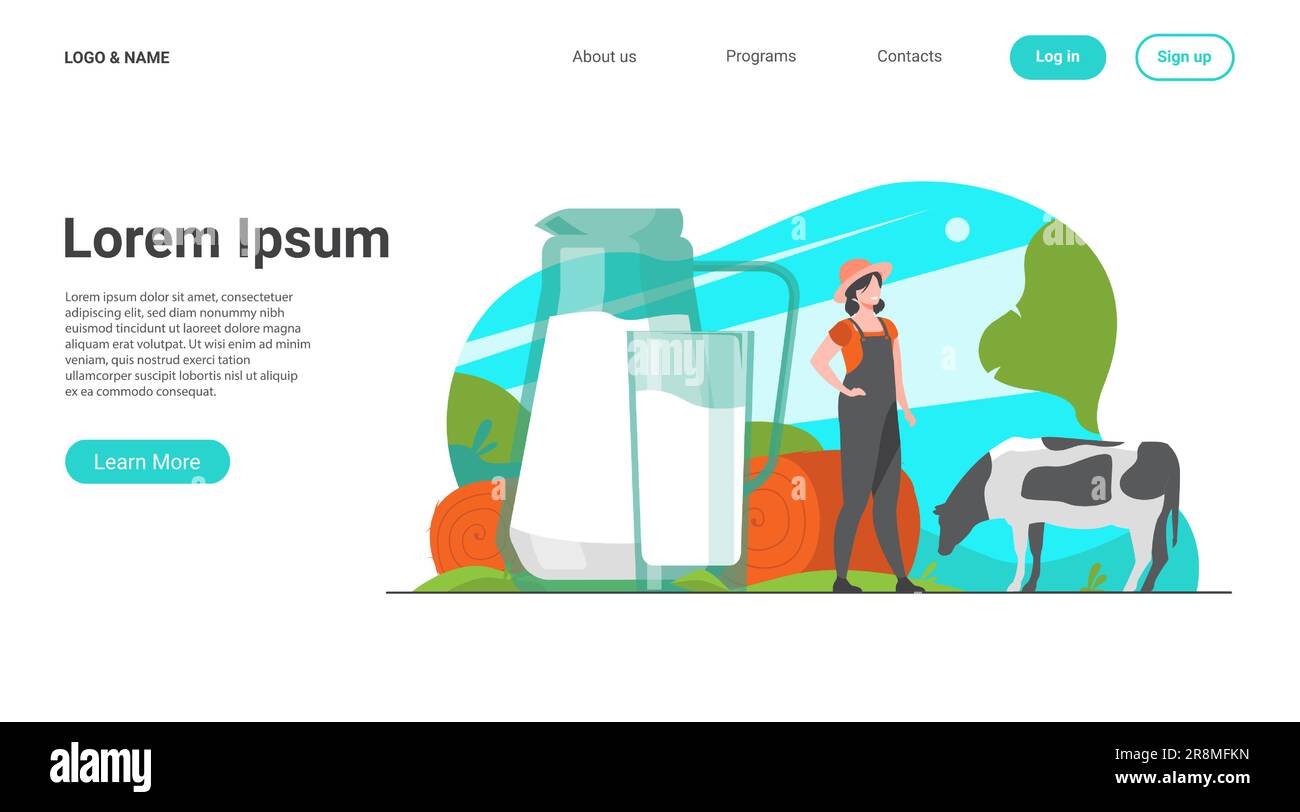 Jug milk in flat Cut Out Stock Images & Pictures - Alamy