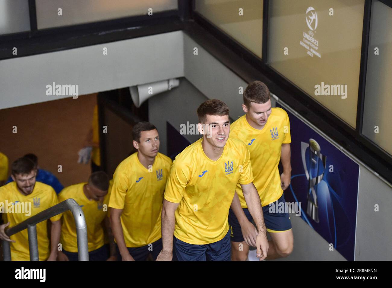 BUCHAREST, ROMANIA - JUNE 20, 2023 - Players of the Ukrainian national ...