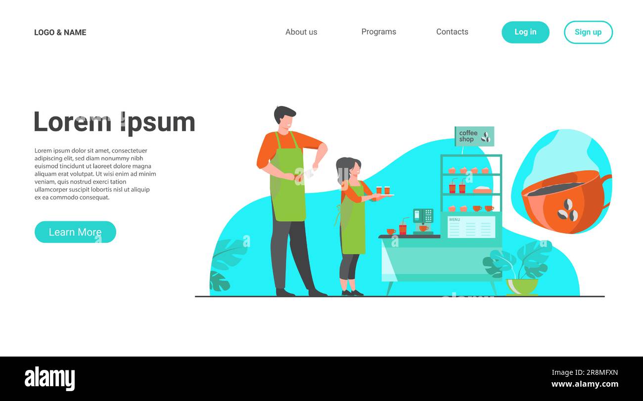 Female barista holding coffee Cut Out Stock Images & Pictures - Alamy