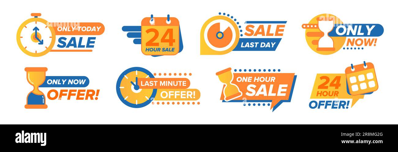 Sale countdown stickers set Stock Vector Image & Art - Alamy