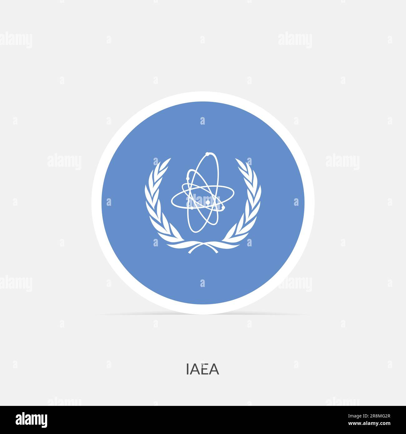 IAEA round flag icon with shadow Stock Vector Image & Art - Alamy