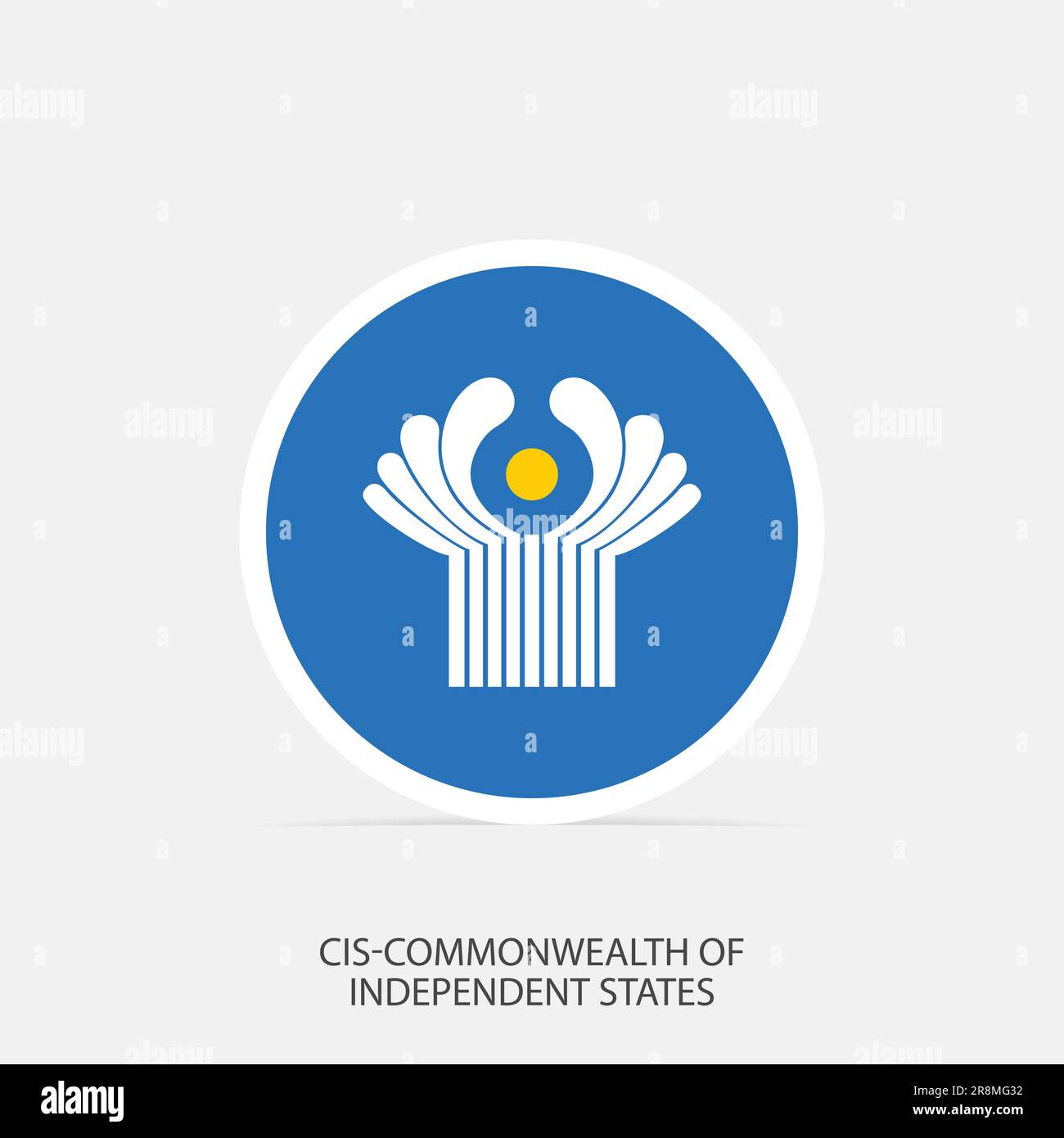 CIS-Commonwealth of Independent States round flag icon with shadow ... CIS-Commonwealth of Independent States round flag icon with shadow ...