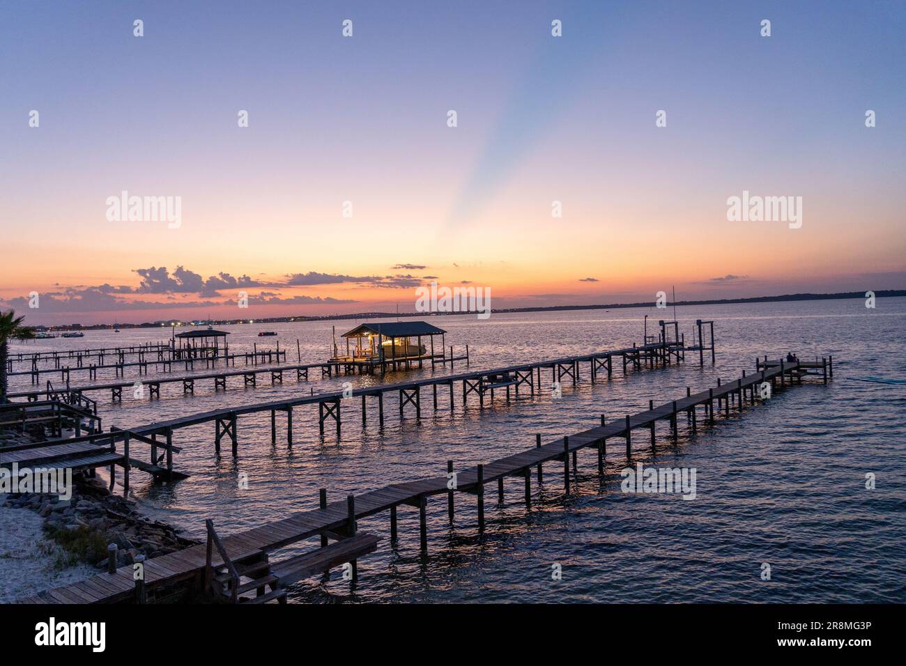 Santa Rosa Sound Florida Memory • Aerial View Looking West Over
