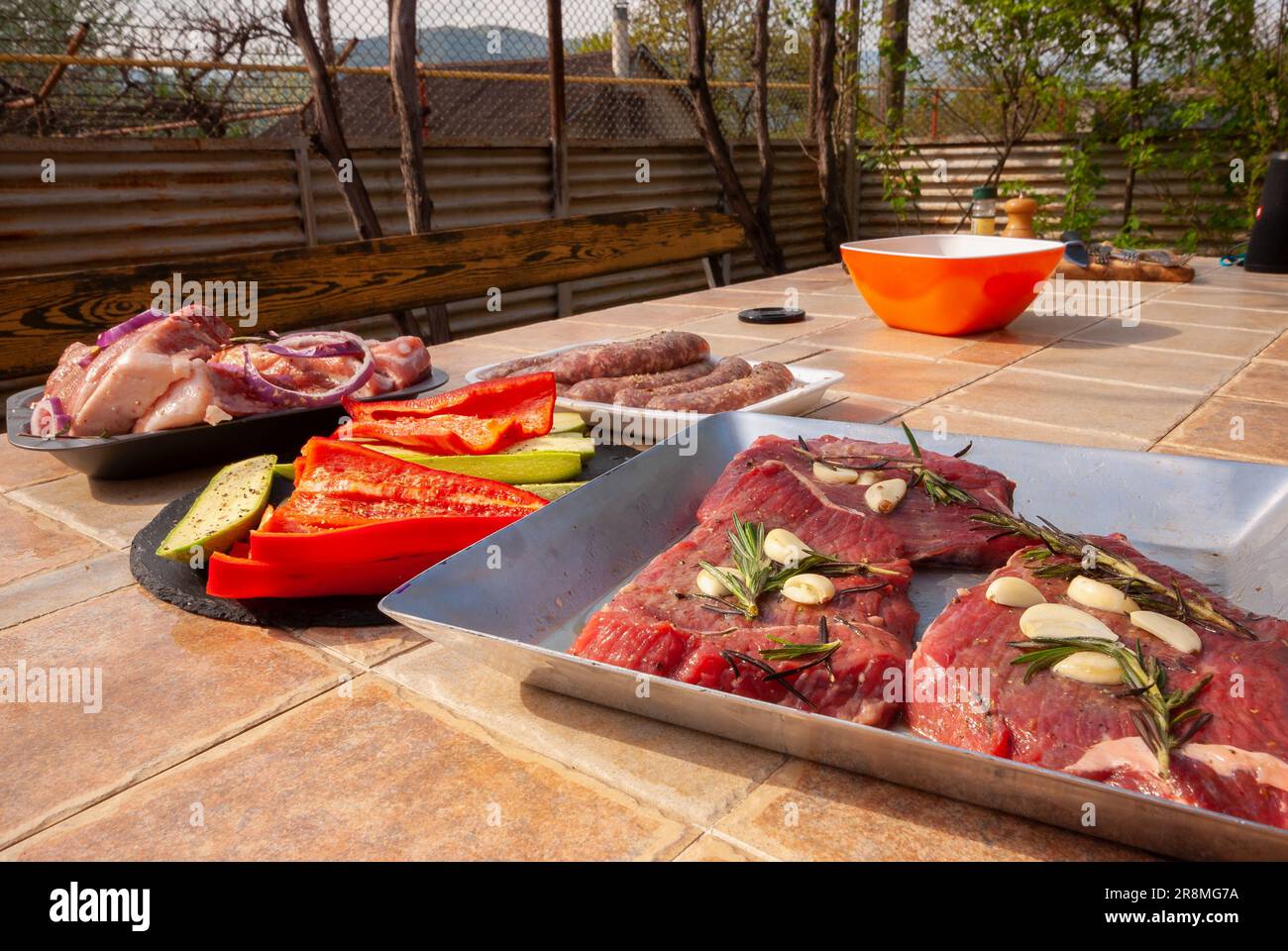 Different types of raw meat and beef Stock Photo - Alamy