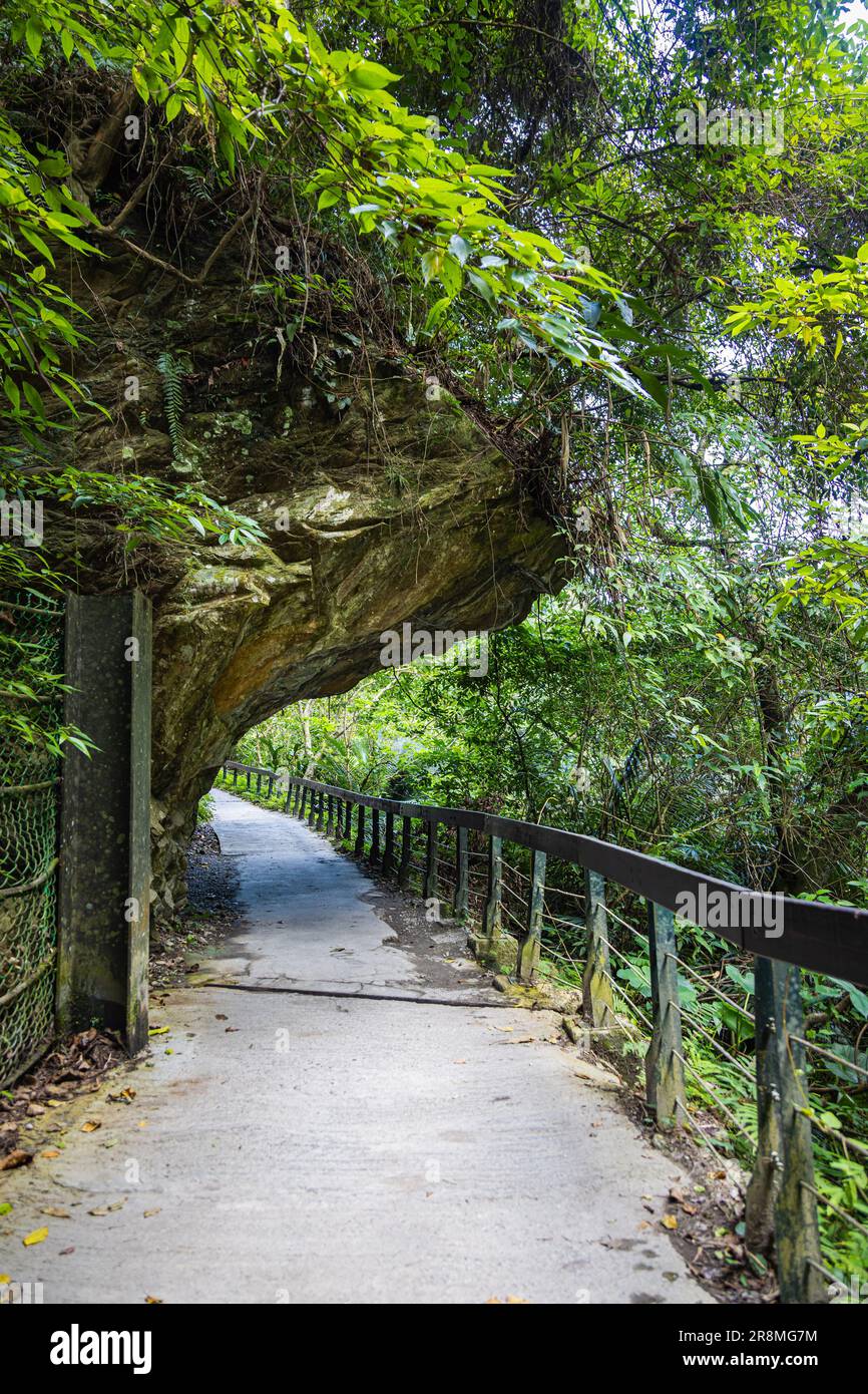 Shakadang hiking trail at the Taroko National Park Taiwan. The ...