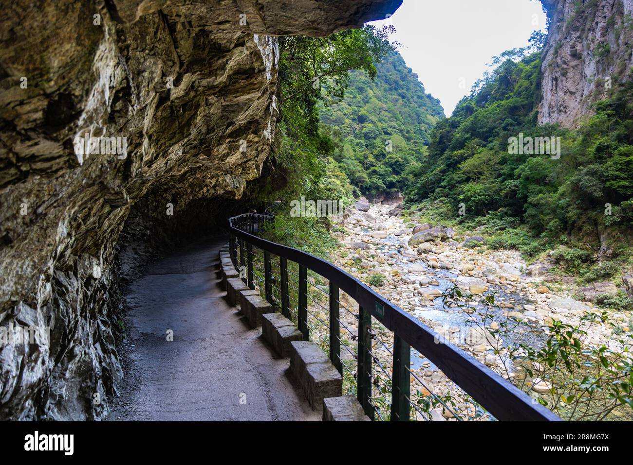 Shakadang hiking trail at the Taroko National Park Taiwan. The ...