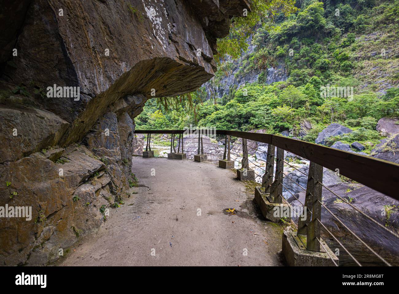 Shakadang hiking trail at the Taroko National Park Taiwan. The ...
