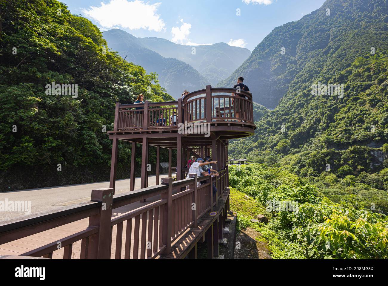 Qingshui Cliff, Taiwan - May 23, 2023: Viewing platform or View point ...